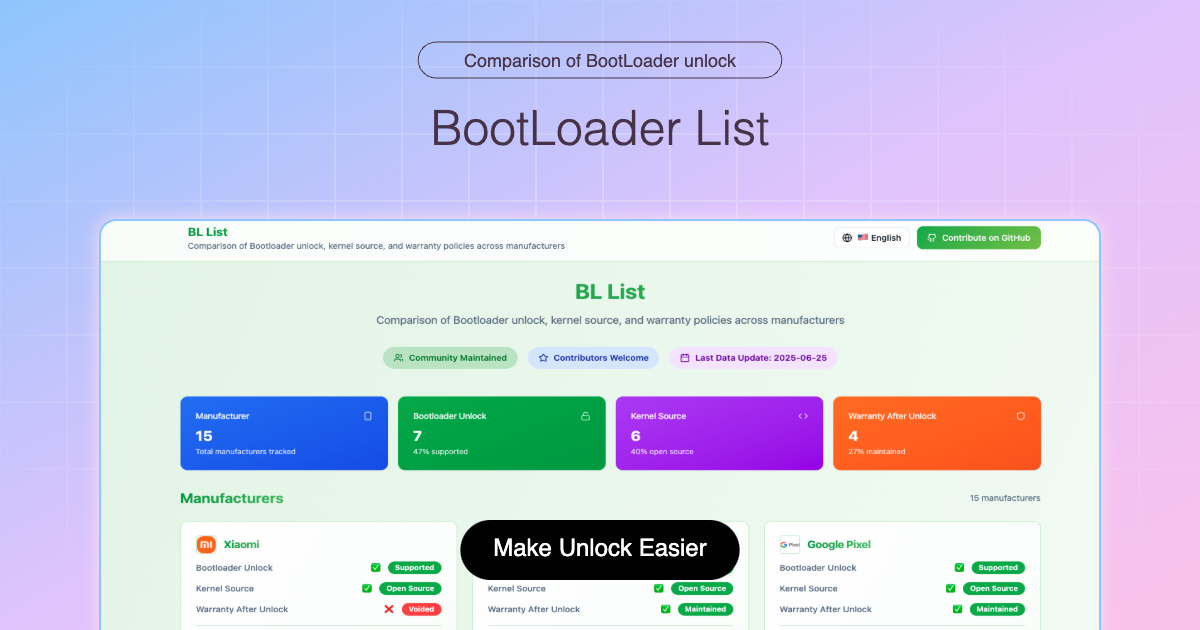Bootloader List - BL List